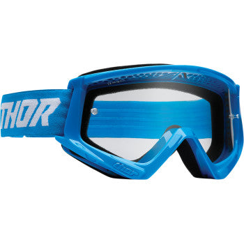 Combat Goggle - Racer - Blue/White - Clear Lens – TeamMSC